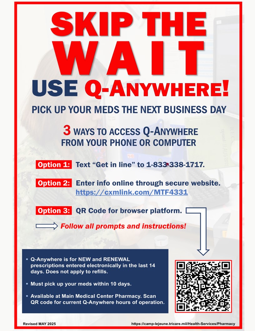 Naval Medical Center Camp Lejeune > Health Services > Pharmacy > Q-Anywhere